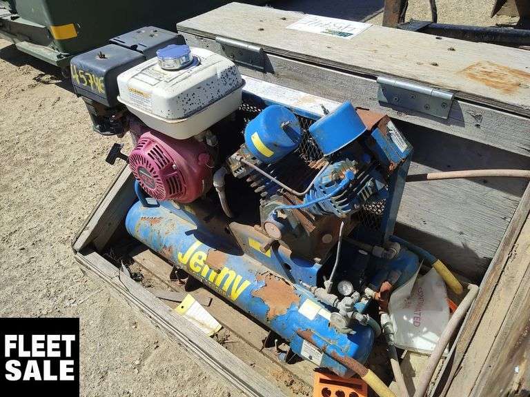 Wood Box with Jenny Gas Air Compressor and Air Greaser - Michener Allen ...