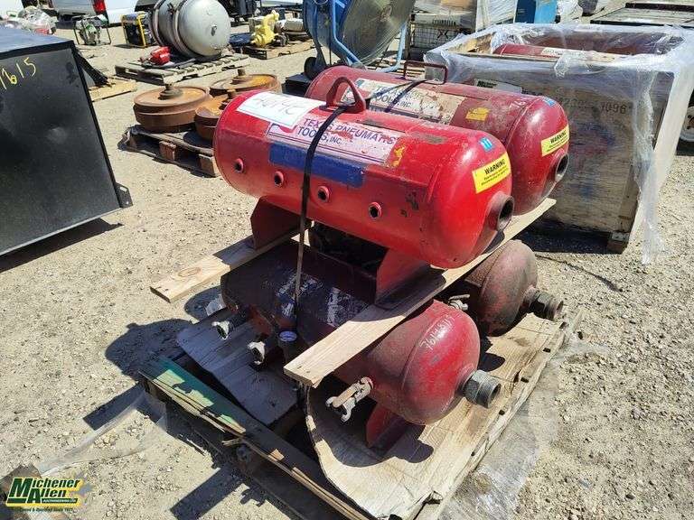 Pallet of 4 Texas Pneumatic Air Manifold Tanks - Michener Allen ...