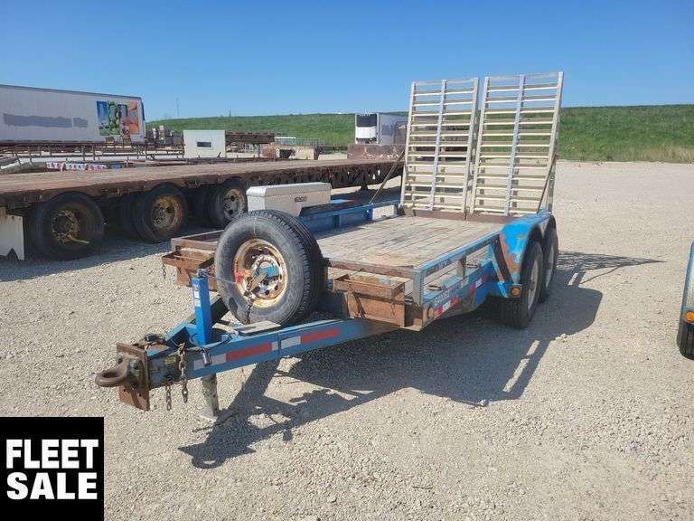 2008 Double A Trailers 340-10 T/A 13ft Pintle Hitch Equipment Trailer ...