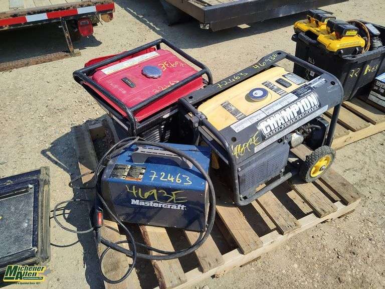 Champion Generator, Mastercraft Welder and Damaged Generator for Parts ...