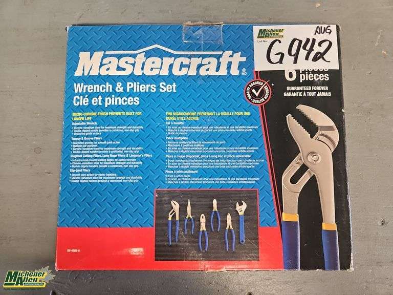 Mastercraft Wrench and Pliers Set- Qty.1 - Michener Allen Auctioneering Ltd