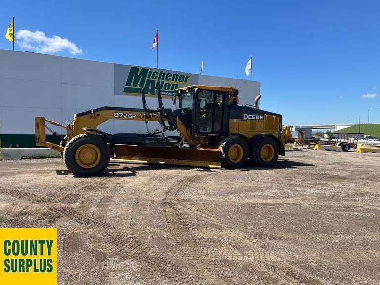 2019 John Deere 872GP AWD Grader Ripper/Scarifier, Snow Wing, Front ...