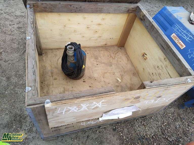 Crate with 2 Inch Sump Pump - Michener Allen Auctioneering Ltd