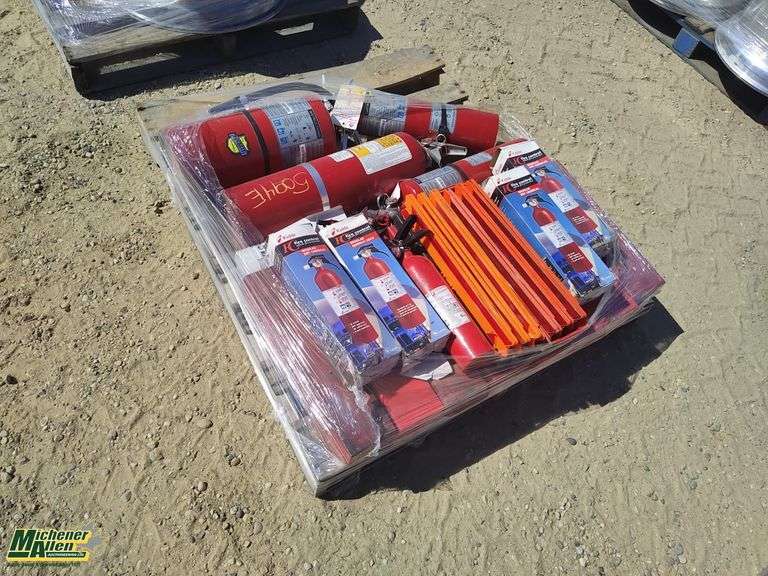 Pallet Of Fire Extinguishers and Flare Kits - Michener Allen ...