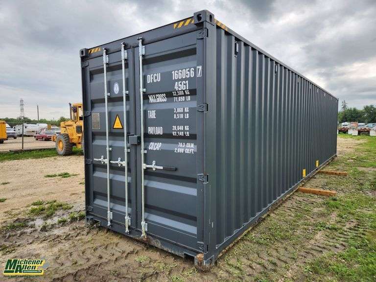 40' High Cube 1 Door Single Use Sea Container - Michener Allen ...