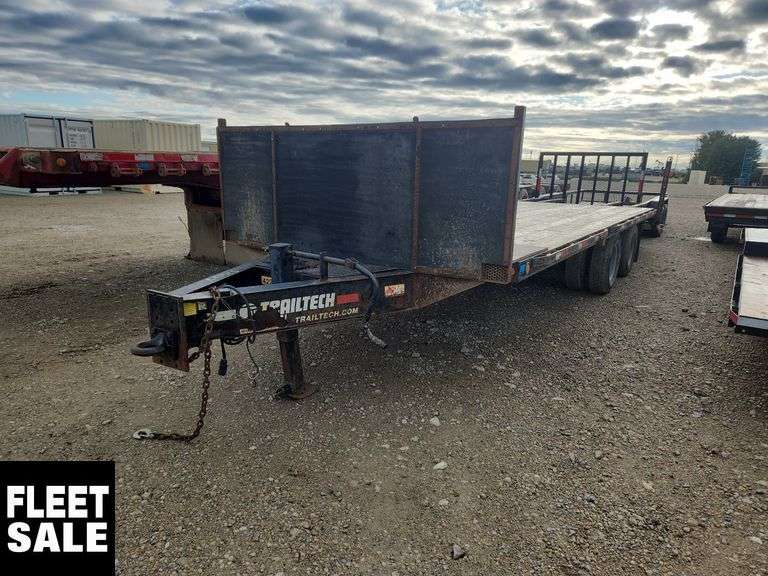 2015 Trailtech Trailers T/A 20ft 5in Pintle Hitch Equipment Trailer ...