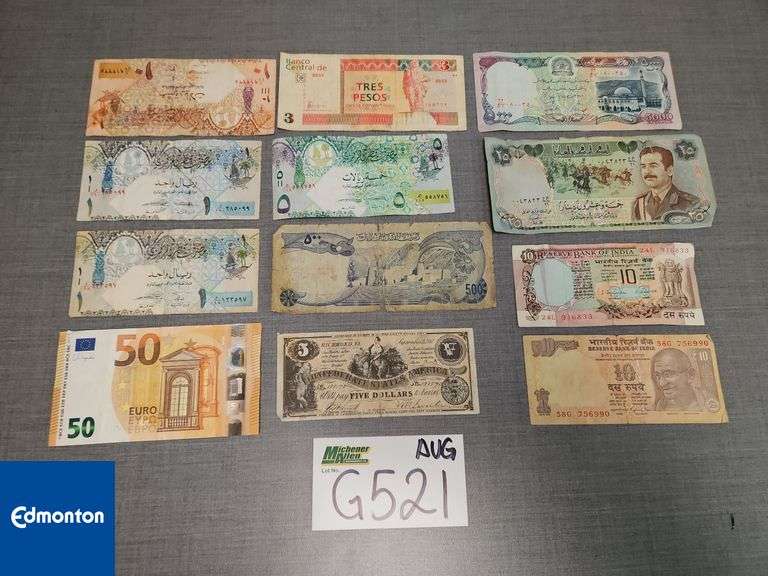Assorted Foreign Notes - Qty.1 - Michener Allen Auctioneering Ltd