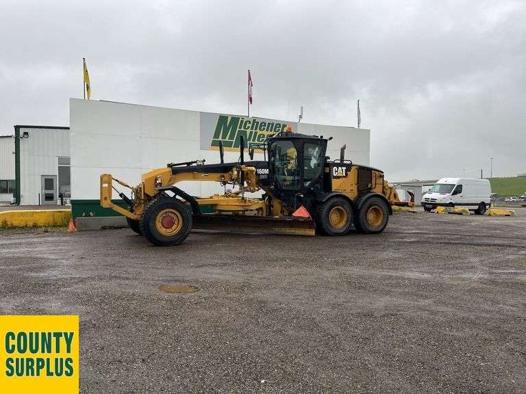 2015 Caterpillar 160M AWD Grader Ripper/Scarifier, Snow Wing, Front ...