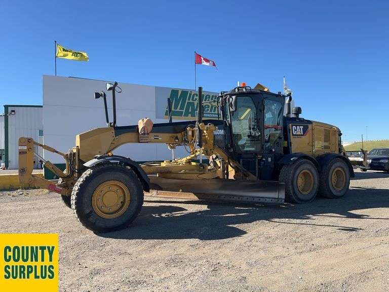 2019 Cat 160M3 AWD Grader Ripper/Scarifier, Snow Wing, Front Lift Group ...