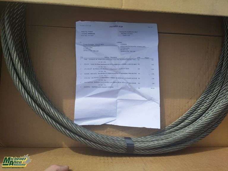 1 Pallet Of Coiled Metal Cables With Hooks/Wenches - Michener Allen ...