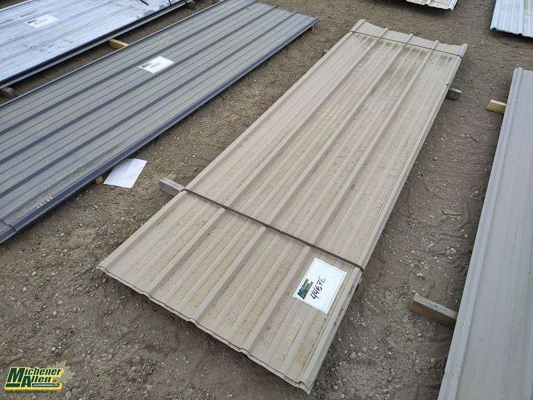Bundle Of Tan Metal Sheets 10.5 Ft L - Michener Allen Auctioneering Ltd