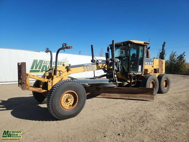 2005 John Deere 770 D Grader Snow Wing, Front Lift Group - Michener ...