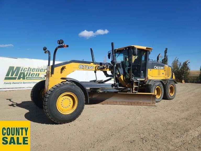 2018 John Deere 872G AWD Grader Ripper/Scarifier, Snow Wing - Michener ...