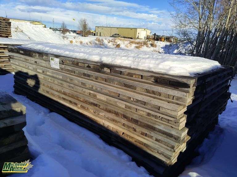 Stack of 10 Hardwood Site Mats (8ft x 12ft 2in) - Michener Allen ...
