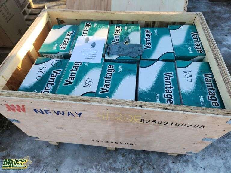 Miscellaneous Wooden Crate Filled With Ansell Vantage Cut Resistant ...