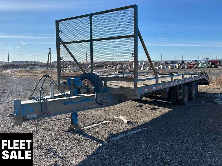 2008 Double A Trailers T/A 24 plus ramps Pintle Hitch Equipment Trailer ...