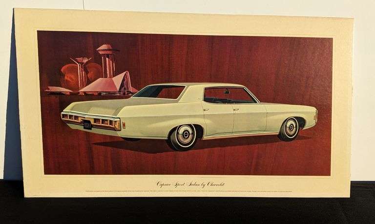 1969 CHEVROLET CHEVY CAPRICE SPORT SEDAN DEALERSHIP SHOWROOM SIGN ...