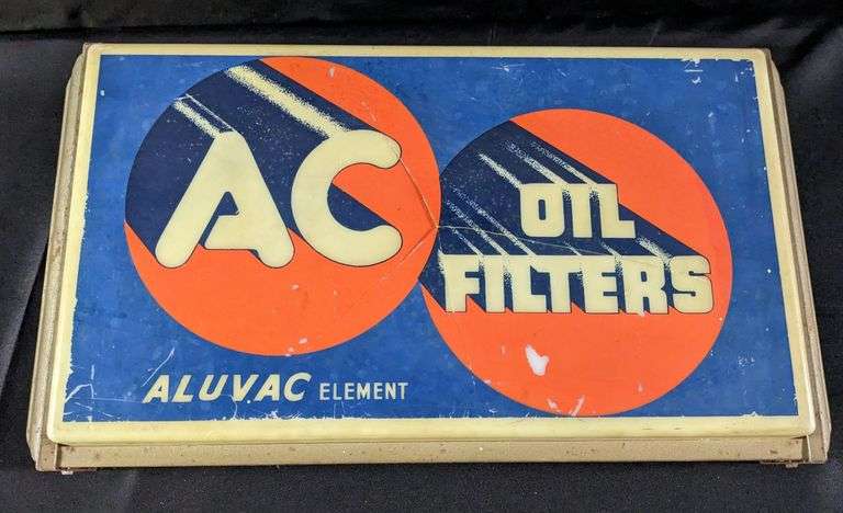 AC OIL FILTERS LIGHTED SIGN - Millers Auction Co.