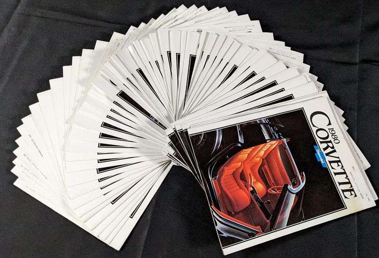 48 1980 CHEVROLET CHEVY CORVETTE SALES BROCHURES - Millers Auction Co.