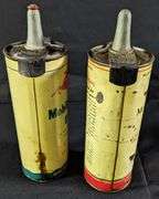 TWO 2# OUTBOARD GREASE CANS GARGOYLE MOBILGREASE - Millers Auction Co.