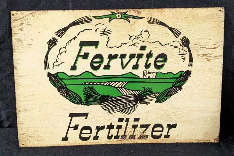 TIN SIGN FERVITE FERTILIZER - Millers Auction Co.