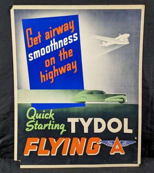 TYDOL FLYING A GASOLINE SIGN - Millers Auction Co.
