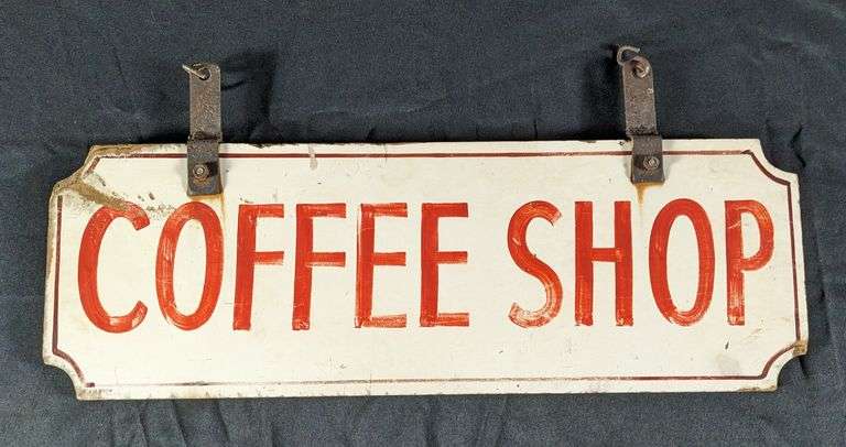 DOUBLE SIDED COFFEE SHOP SIGN - Millers Auction Co.
