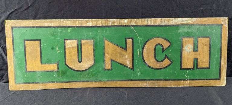MASONITE LUNCH SIGN - Millers Auction Co.