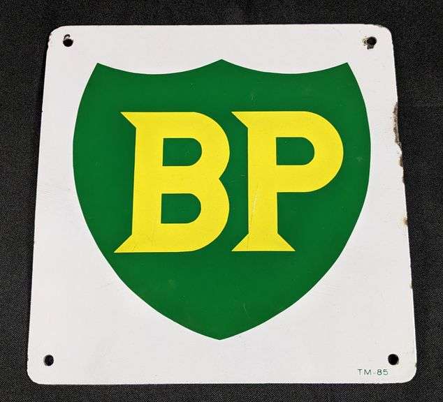 PORCELAIN GAS PUMP OR TRUCK DOOR SIGN BP BRITISH PETROLEUM - Millers ...