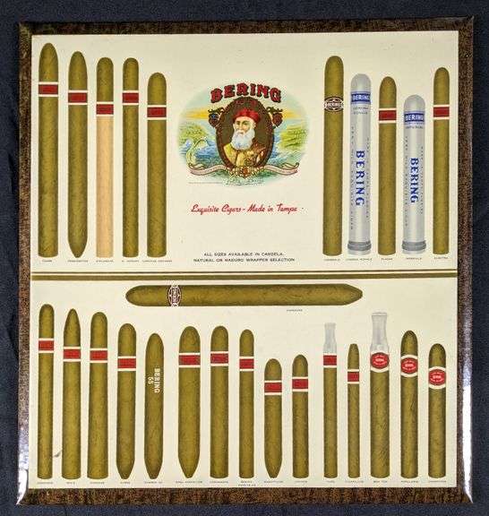 BERING EXCUISITE CIGARS MADE IN TAMPA FL - Millers Auction Co.