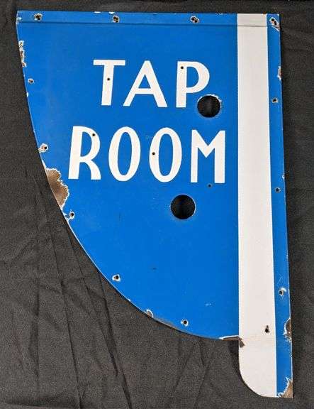 PORCELAIN NEON SIGN SKIN TAP ROOM - Millers Auction Co.