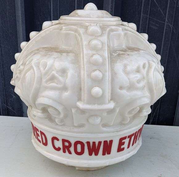 STANDARD OIL CO RED CROWN ETHYL GASOLINE GAS PUMP GLOBE - Millers ...