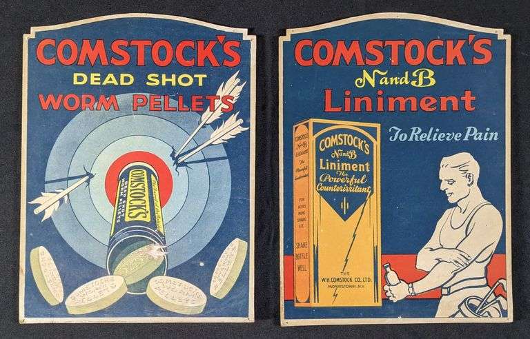COMSTOCK'S DEAD SHOT WORM DESTROYER & N AND B LINEMENT SIGNS - Millers ...