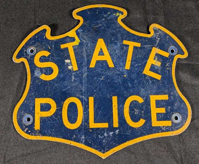 (CONNECTICUT) STATE POLICE SIGN - Millers Auction Co.