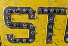 EMBOSSED STEEL GLASS MARBLE REFLECTOR THRU TRAFFIC STOP SIGN - Millers ...