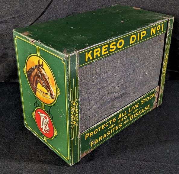 RARE KRESO DIP NO 1 VETERINARIAN DISPLAY CABINET - Millers Auction Co.