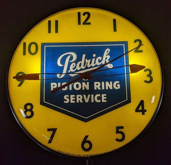 PIEDRICK PISTON RING SERVICE CLOCK - Millers Auction Co.