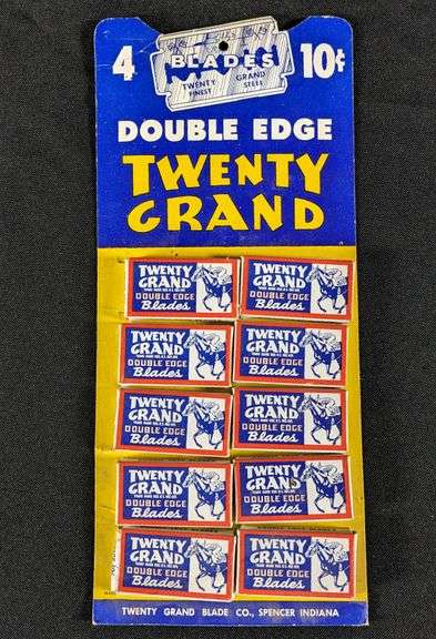 TWENTY GRAND RAZOR BLADES DISPLAY - Millers Auction Co.