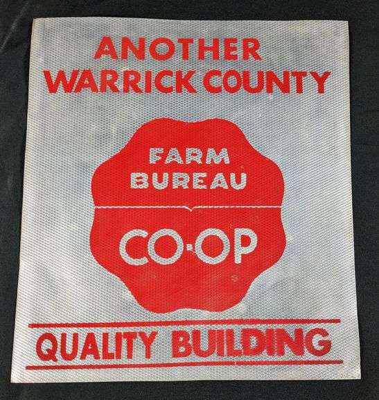 WARRICK COUNTY FARM BUREAU CO-OP SIGN - Millers Auction Co.