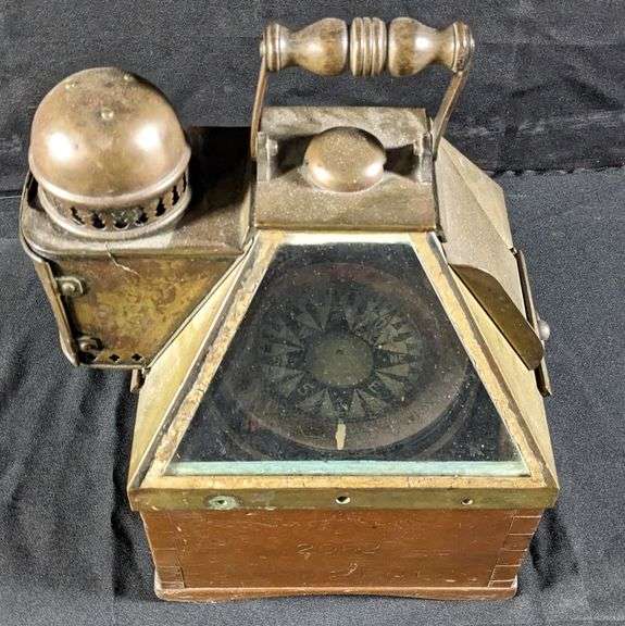 ANTIQUE DENT'S IMPROVED LIQUID COMPASS NAUTICAL - Millers Auction Co.