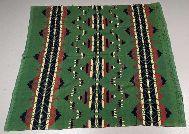 73X69" VINTAGE COTTON BEACON CAMP BLANKET NATIVE AMERICAN INDIAN DESIGN ...