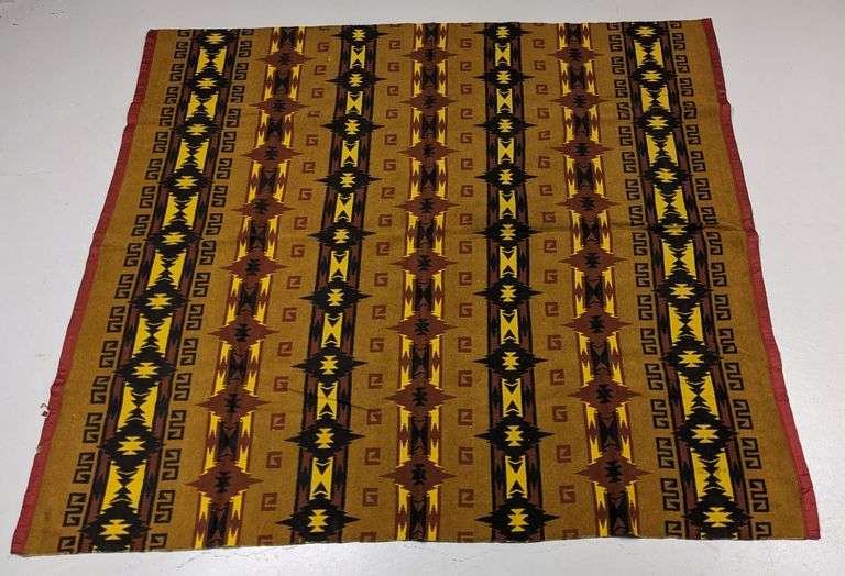 78X72" VINTAGE COTTON BEACON CAMP BLANKET NATIVE AMERICAN INDIAN DESIGN ...