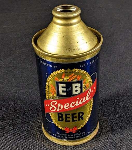 CONE TOP BEER CAN E AND B SPECIAL BEER EKHARDT & BECKER DETROIT ...