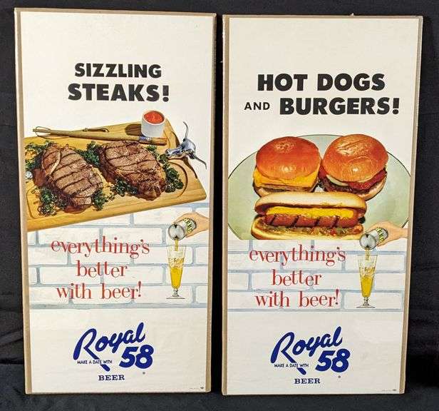 2 PAPER POSTERS ROYAL 58 BEER DULUTH MINNESOTA - Millers Auction Co.