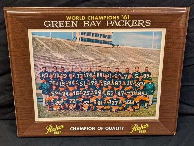 1961 GREEN BAY PACKERS RAHR'S BEER SIGN GREEN BAY WISCONSIN - Millers ...