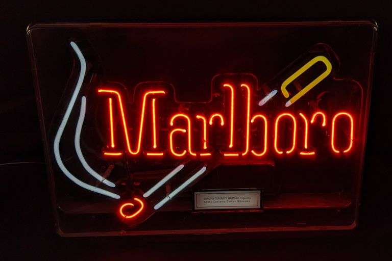 1997 MARLBORO CIGARETTES NEON LIGHTED SIGN - Millers Auction Co.