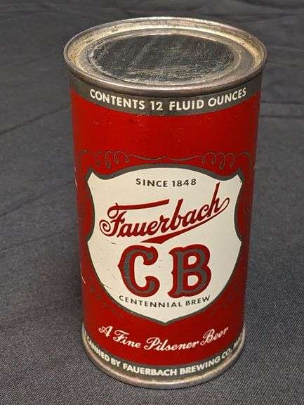 FLAT TOP BEER CAN FAUERBACH CB CENTENNIAL BREW MADISON WISCONSIN ...