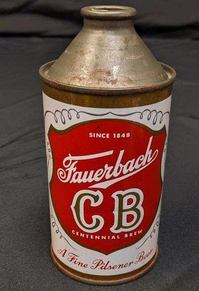 FAUERBACH CB CENTENNIALBREW A FINE PILSNER BEER CONE TOP CAN MADISON ...