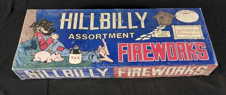 SEALED UNOPENED DATED 1984 HILLBILLY ASSORTMENT FIREWORKS (SPACE AGE ...