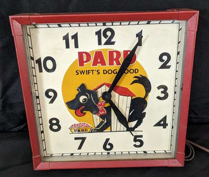 MECHANICAL CLOCK SWIFTS PARD DOG FOOD - Millers Auction Co.